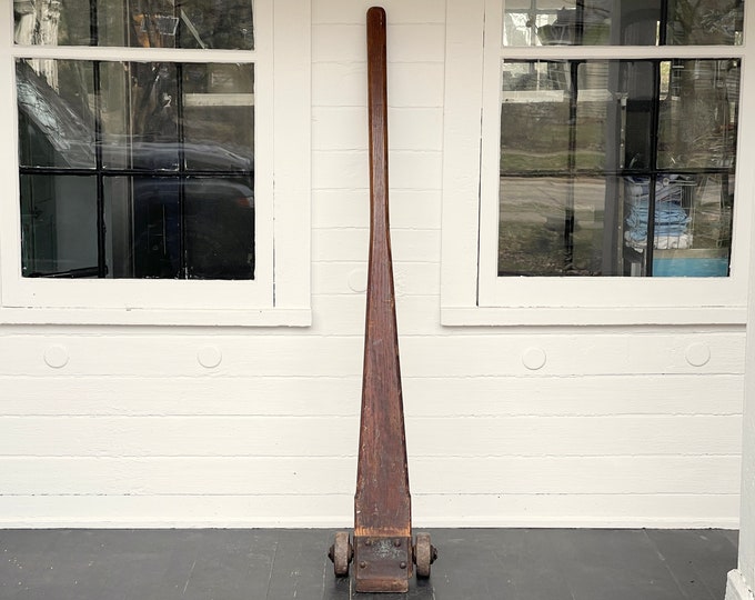 Antique Dolly ~ Wood and Cast Iron Dolly ~ Solid Oak Lever Dolly ...