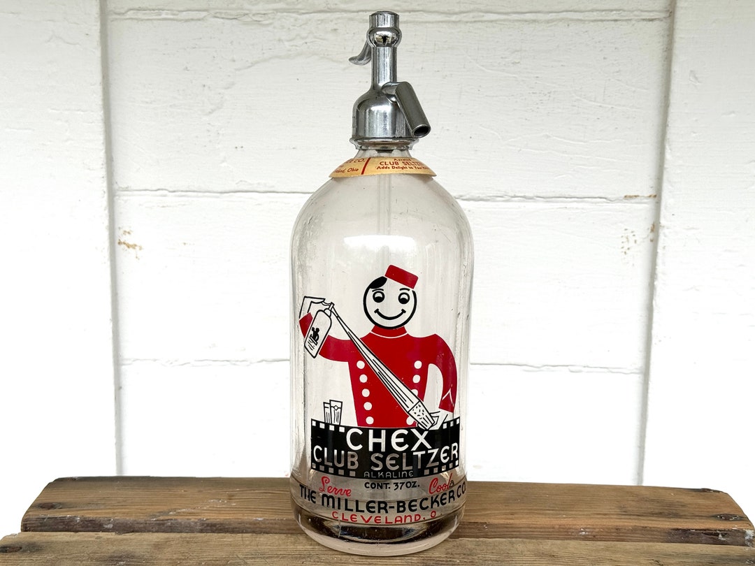 Seltzer Bottle ~ Chex Club Seltzer Bottle ~ RARE ~ 1920s-1940s ~ Miller ...