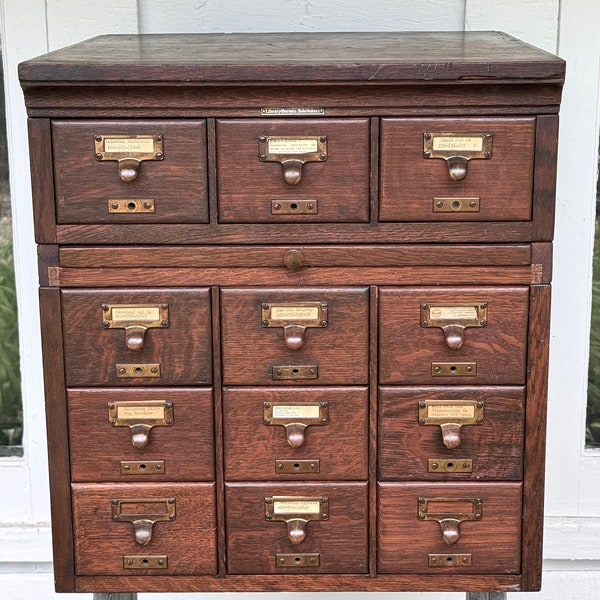 Library Card Catalog - Etsy