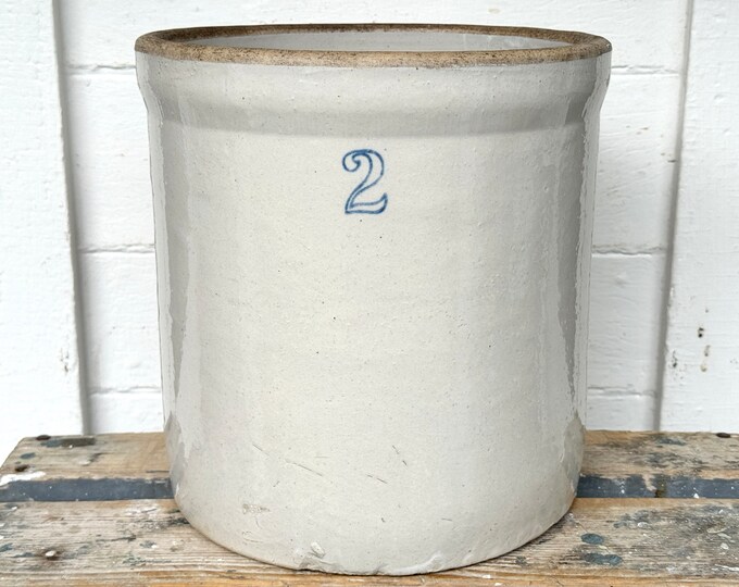 Antique Crock 2 Gallon Crock Pickling Crock Stoneware Crock Vintage ...