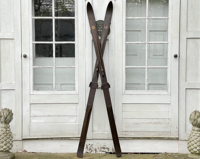 Antique Wood Skis R.H. Macy Inc, New York Rare Antique Skis With the ...