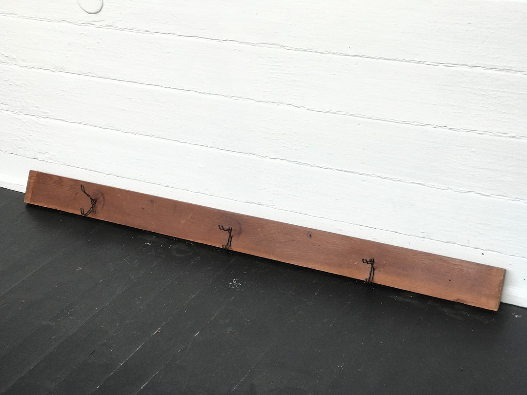 Coat Rack ~ Authentic Farmhouse Coat Rack ~ Wood With Original Metal ...