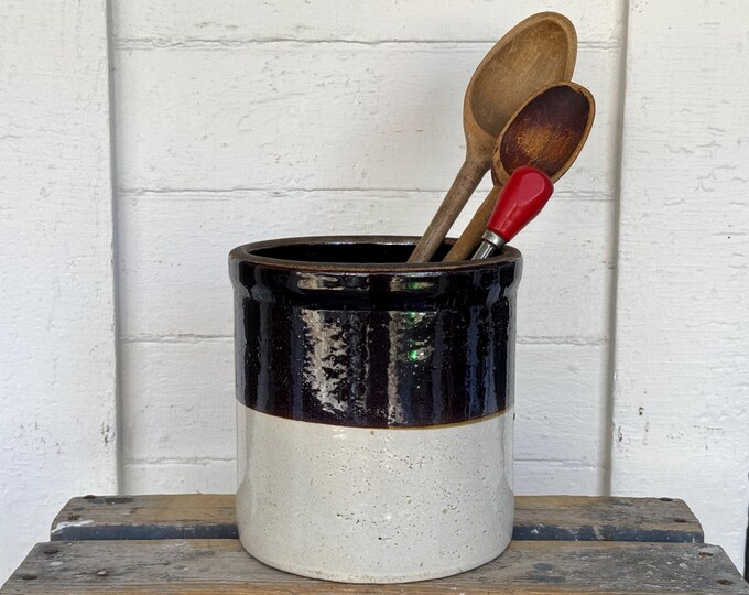 Antique Crock ~ 7" Crock ~ Vintage Stoneware Crocks ~ Pickling Crocks ...