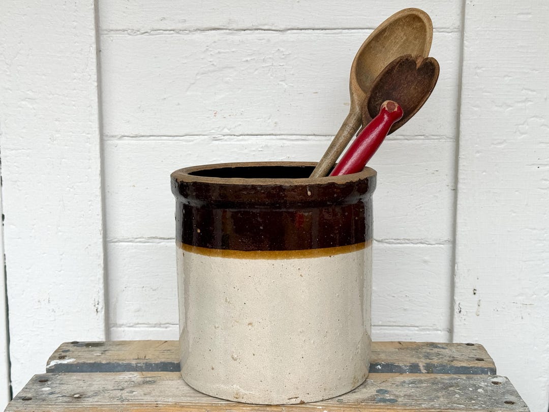 Antique Crock 7 Crock Vintage Stoneware Crocks Pickling Crocks Vintage ...