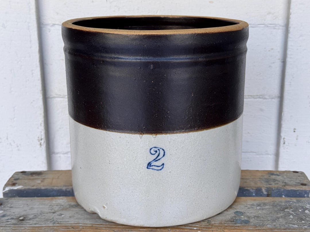 Antique Crock ~ 2 Gallon Crock ~ Vintage Crock ~ Stoneware Crock ...