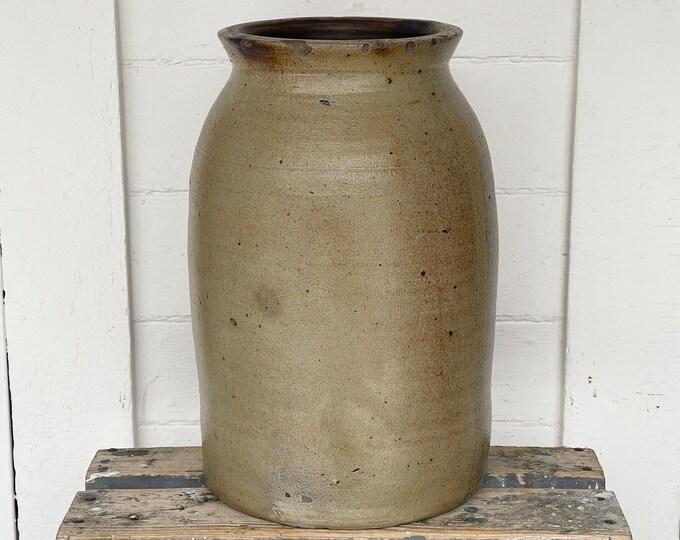 Antique Crock ~ 4 Gallon Stoneware Crock ~ Salt Glazed Crock ~ Rare ...