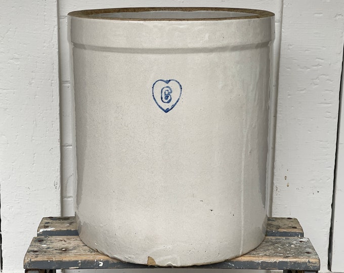 Antique Crock ~ 6 Gallon Burley & Winter Crock ~ Large Crock ~ Pickle ...