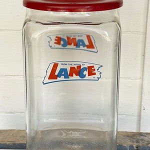 Lance Jar Large Lance Countertop Store Display Big Glass Jar With ...