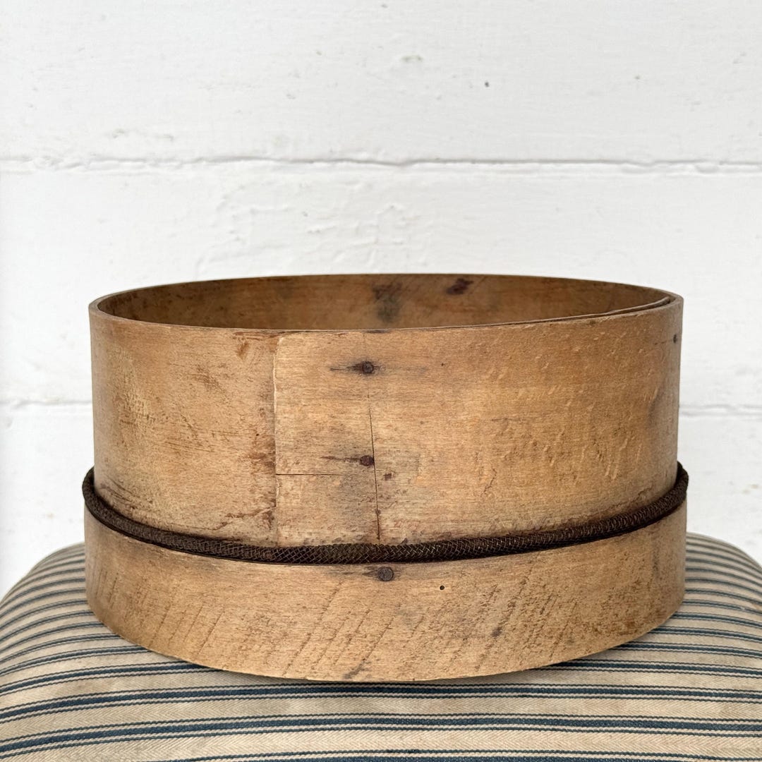 Primitive Grain Sifter ~ Great Patina ~ Early Bentwood Grain Sieve ...
