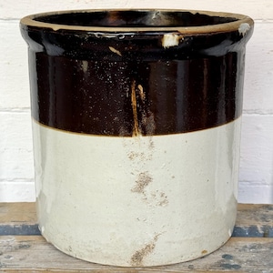 Antique Crock 2 Gallon Crock Vintage Crock With Drilled Hole in the ...