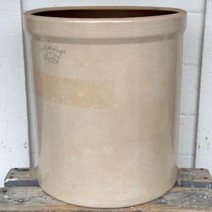 Vintage Crock ~ 5 Gallon Blue Crown Crock ~ Ransbottom Brothers Crock ...