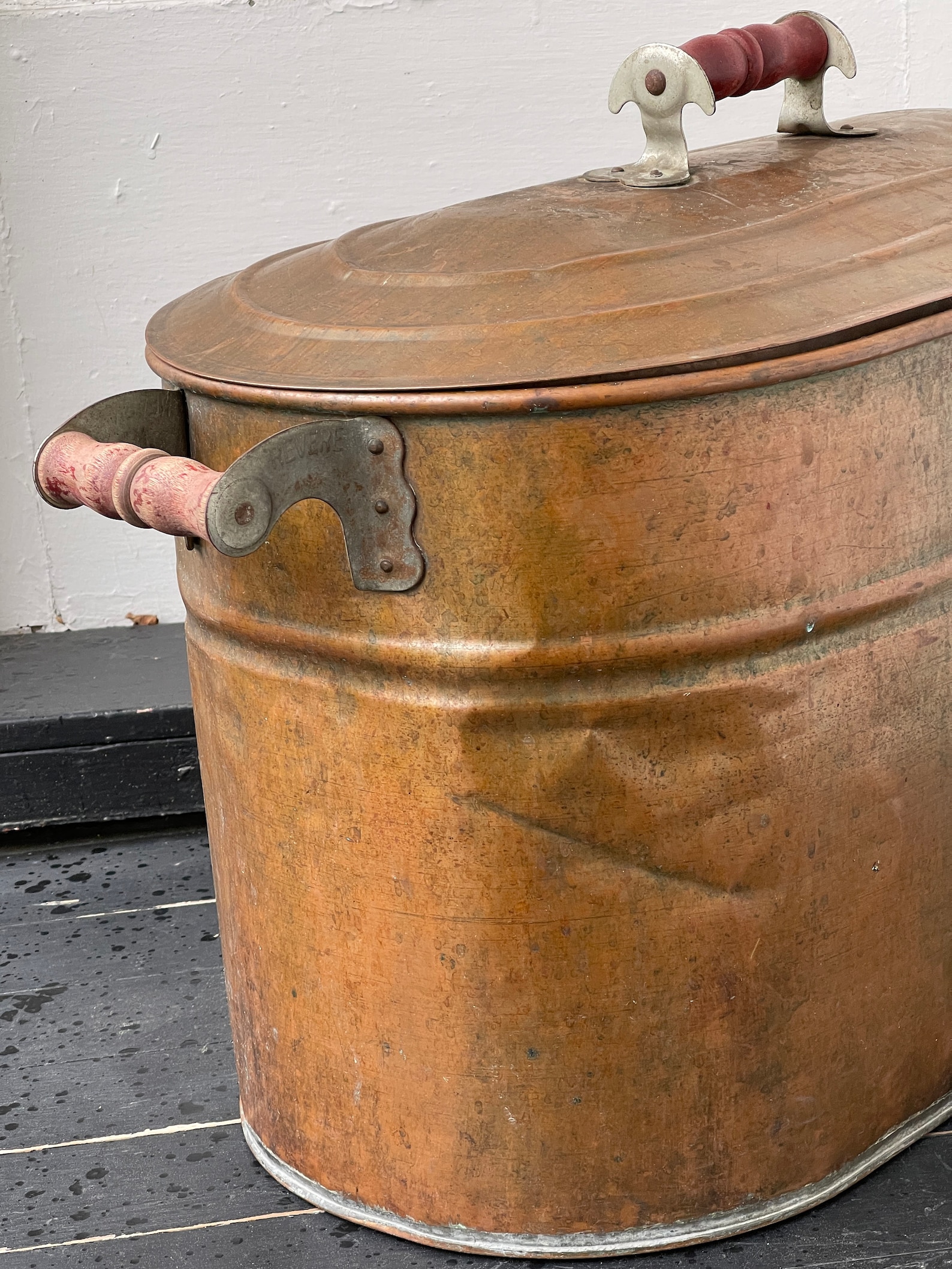 Copper tub with copper lid copper boiler wash tub | Etsy