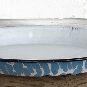 Blue Graniteware Pie Pan 9 3/4 Antique Graniteware Pie Pan Rustic ...