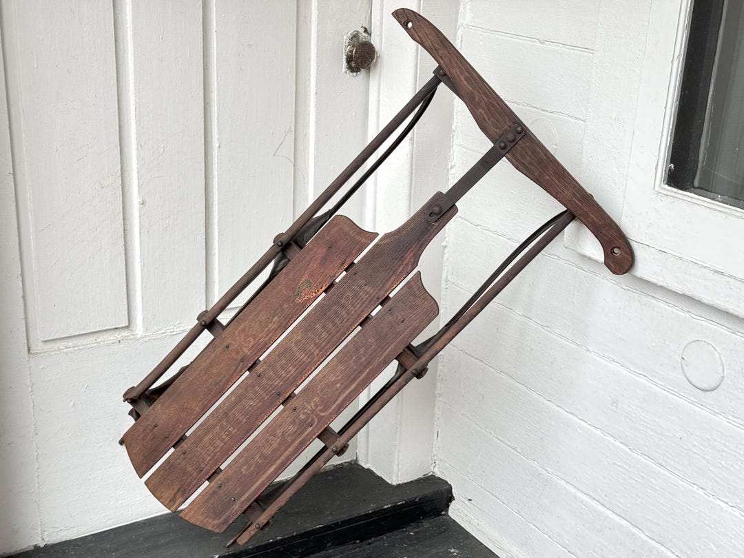 Antique Sled ~ Lightning Guider Sled ~ Well-worn Wood Sled ~ Authentic ...