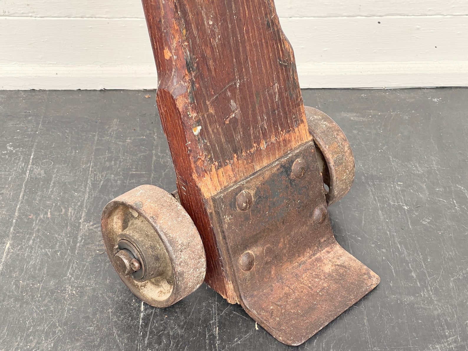 Antique dolly wood and cast iron dolly solid oak lever | Etsy