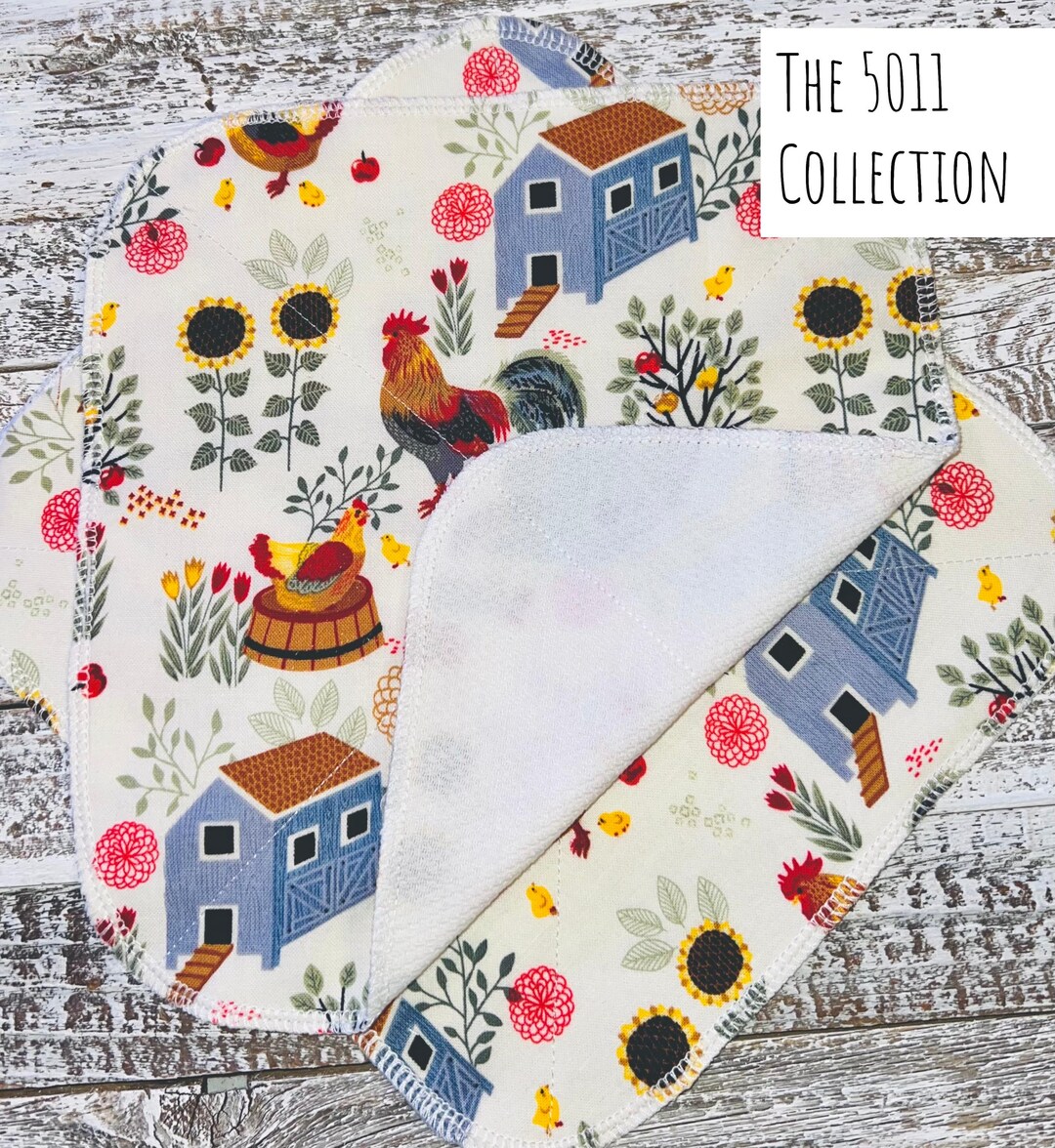 Hen House/ Cottage Core / Napkins / Paperless / Wipe / Washcloth / Baby ...