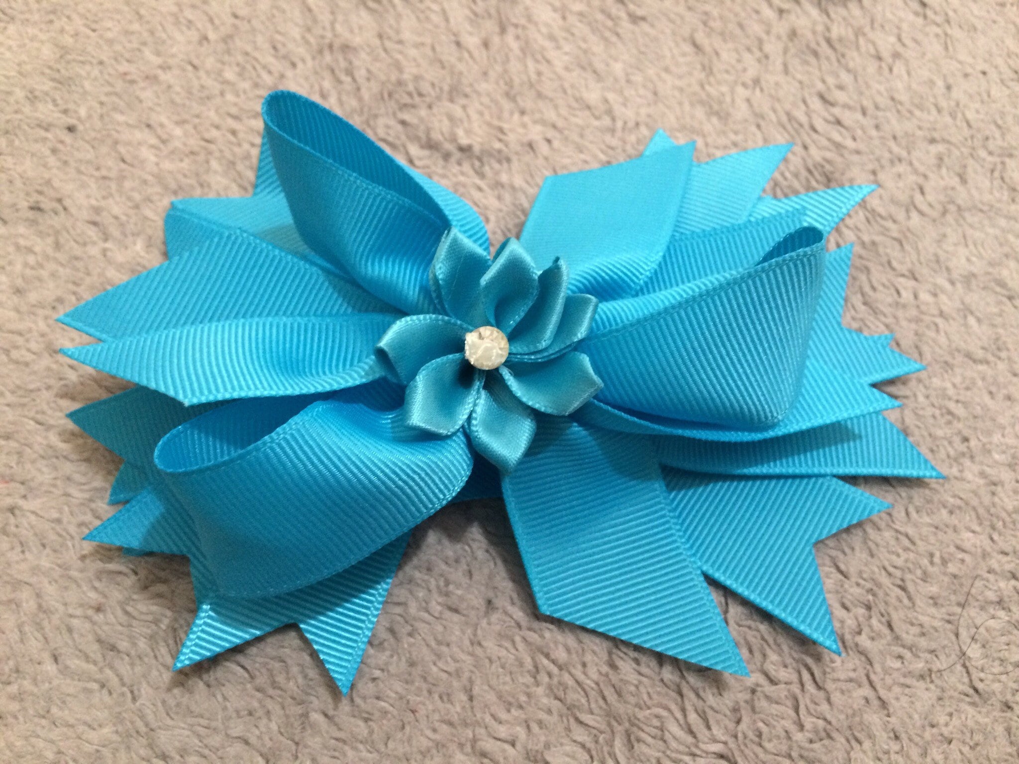 Handmade Hair Clip, Flower Hair Clip, Girls Birthday Gift, Blue Hair ...
