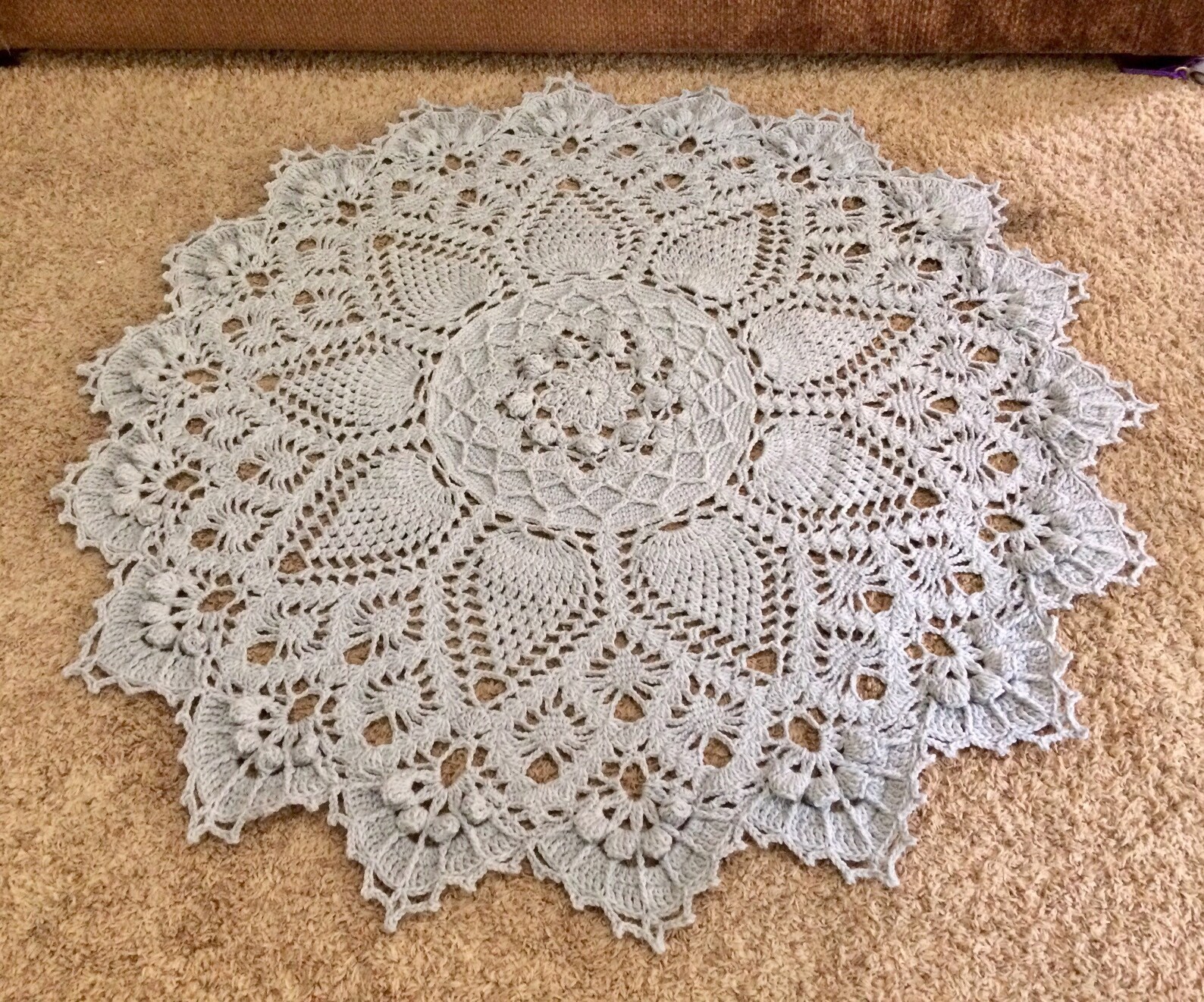 Crochet Rug Doily Rug Giant Doily Pineapple Rug Lacy Rug - Etsy