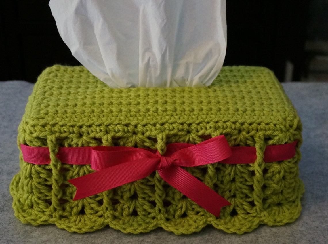 Crochet Tissue Box Cover Handcrocheted Tissue Box Holder in - Etsy
