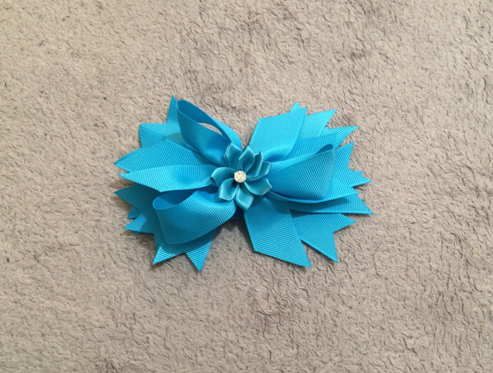 Handmade Hair Clip, Flower Hair Clip, Girls Birthday Gift, Blue Hair ...