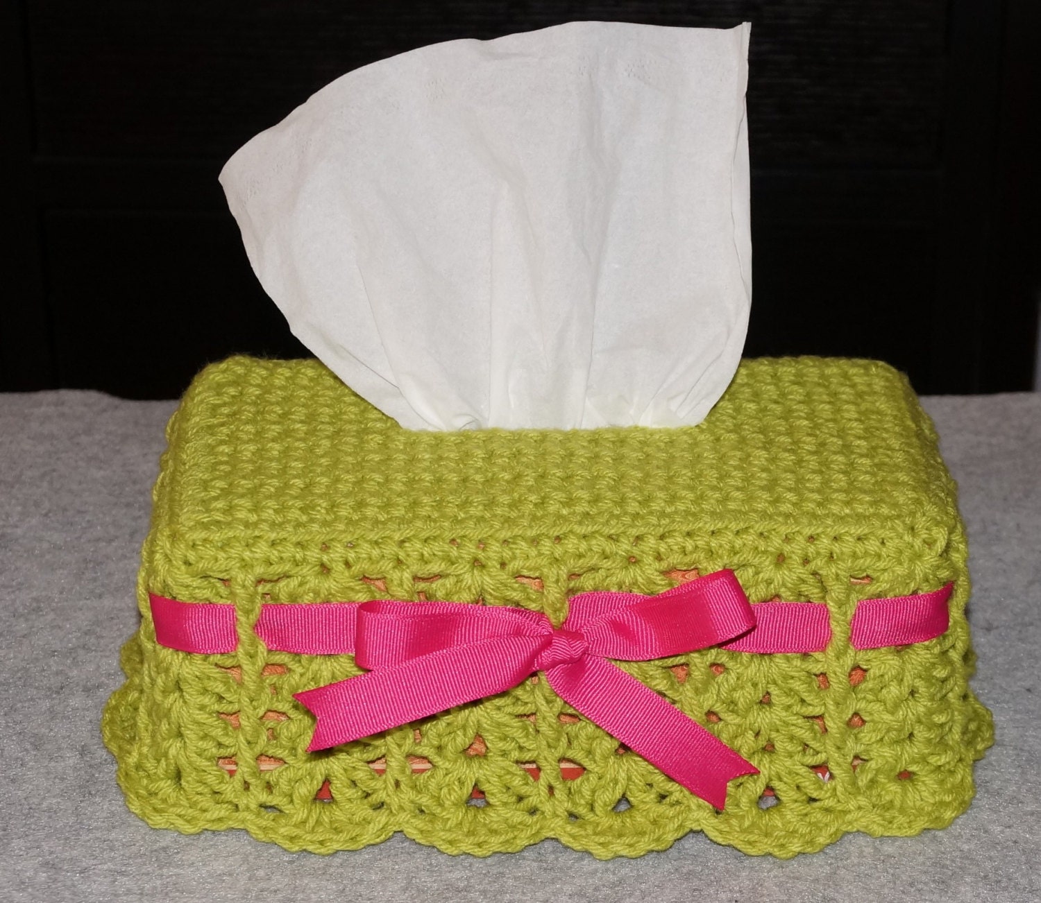 Crochet Tissue Box Cover Handcrocheted Tissue Box Holder in - Etsy