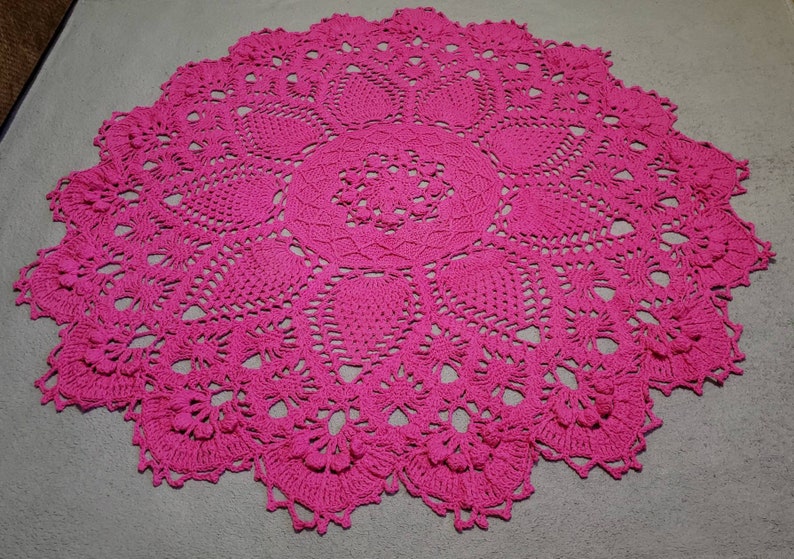 CROCHET RUG, Pineapple Song,lace Rug, Vintage Design Rug, Floor Decor ...
