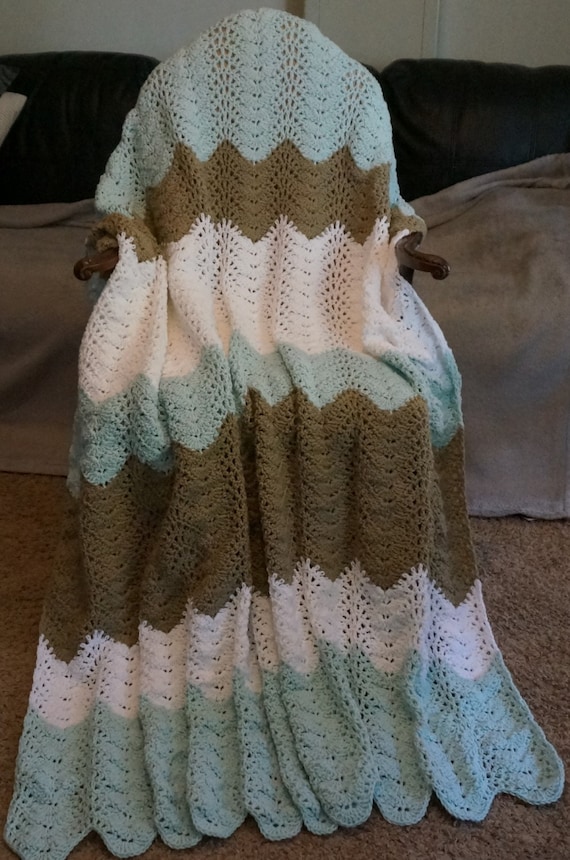 Ripple Blanket Crochet Afghan Crochet Ripple Afghancrochet | Etsy