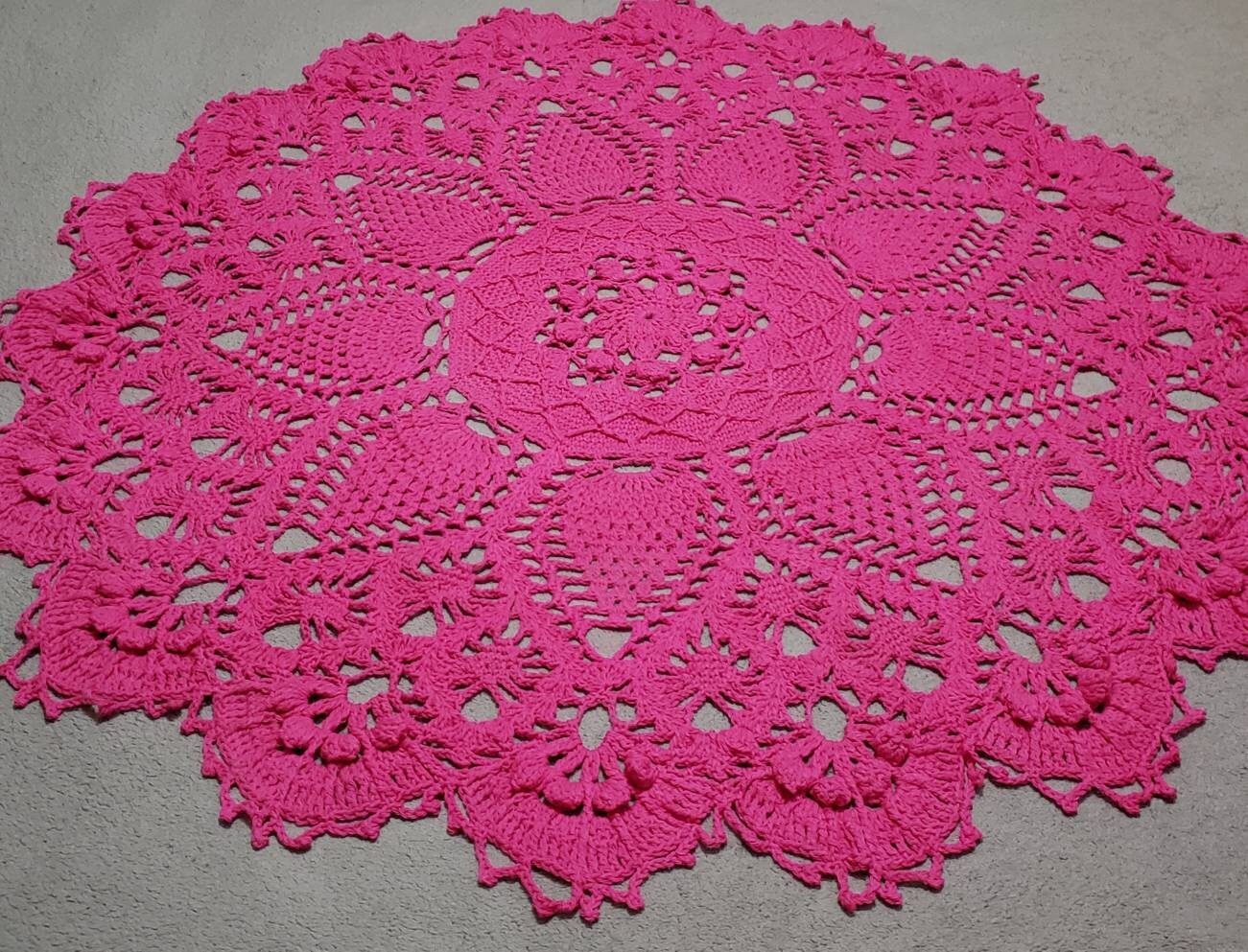 CROCHET RUG, Pineapple Song,lace Rug, Vintage Design Rug, Floor Decor ...