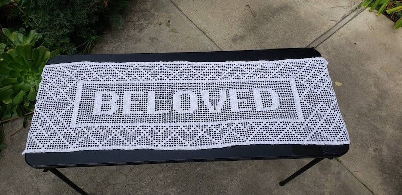 Table Runner Beloved Long Table Runner Inspirational Long - Etsy