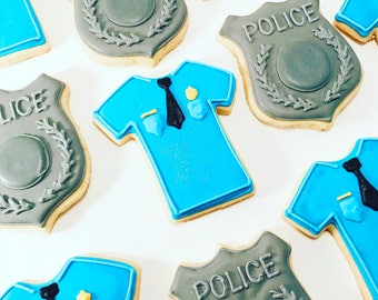 Police Theme Sugar Cookies - Etsy
