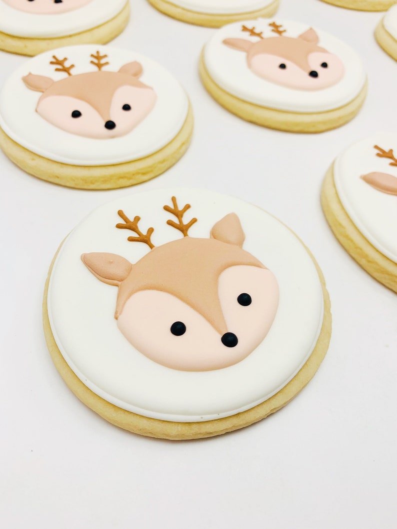 Deer Woodland Animal Sugar Cookies - Etsy