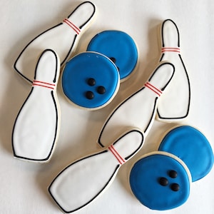Bowling Inspired Sports Cookies - 1 Dozen (12) Custom Sugar Cookies - Etsy