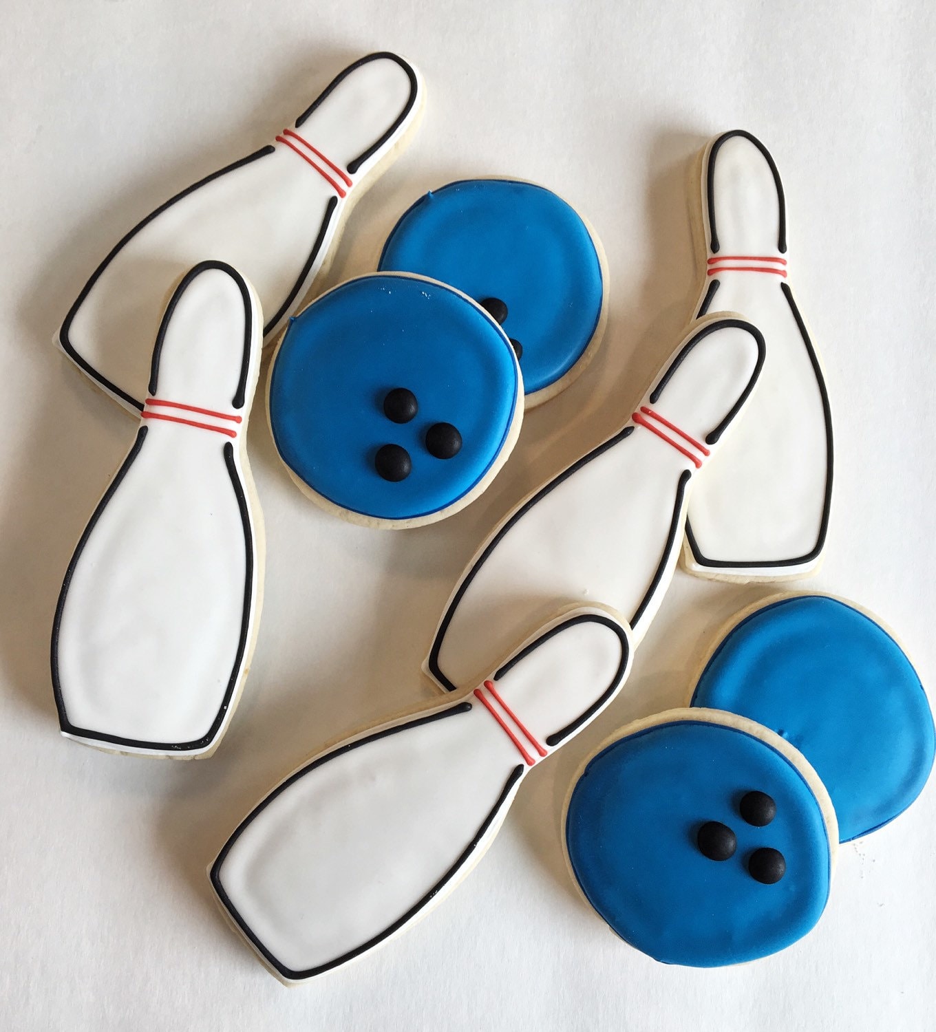 Bowling Inspired Sports Cookies 1 Dozen 12 Custom Sugar | Etsy