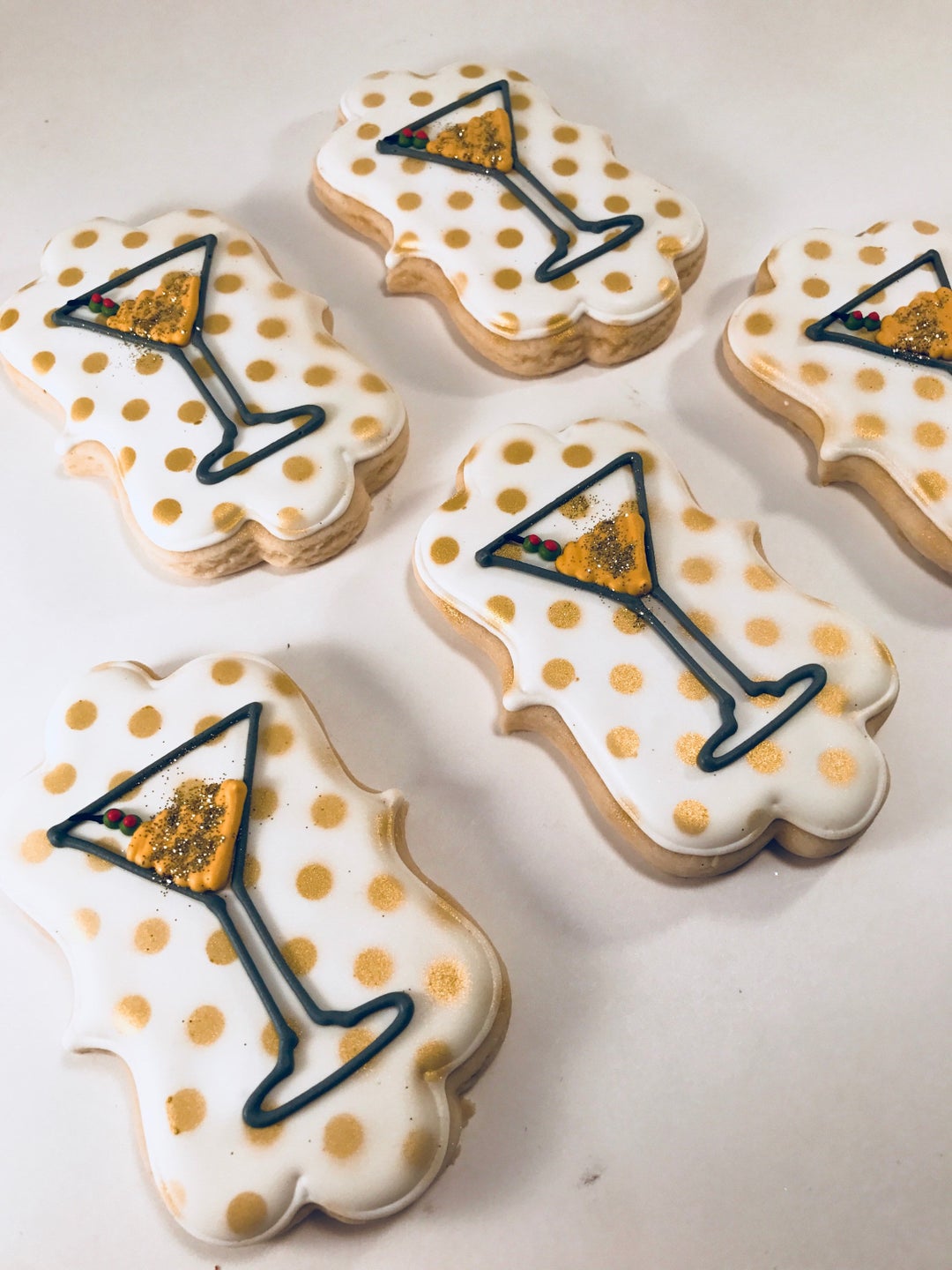 Martini Inspired Sugar Cookies ~ Party Cookies ~ 1 Dozen Custom Cookies ...