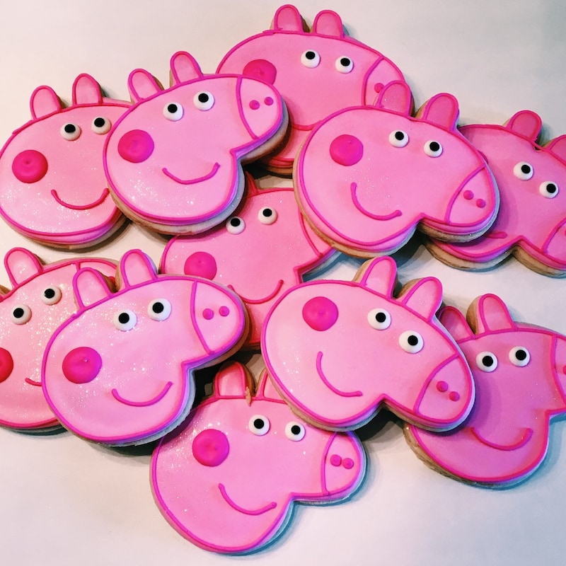 Peppa Pig Cookies - Etsy