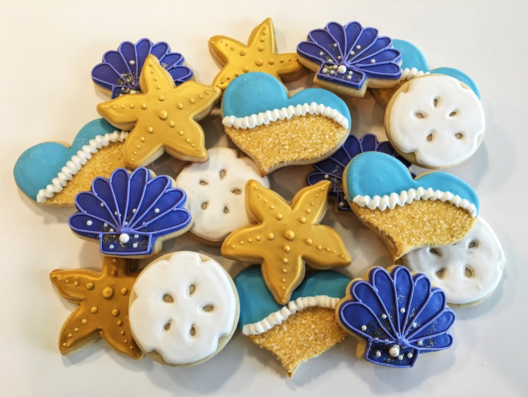 Ocean & Seashell Cookies ~ Custom Sugar Cookies ~ Kids Birthday Party ...