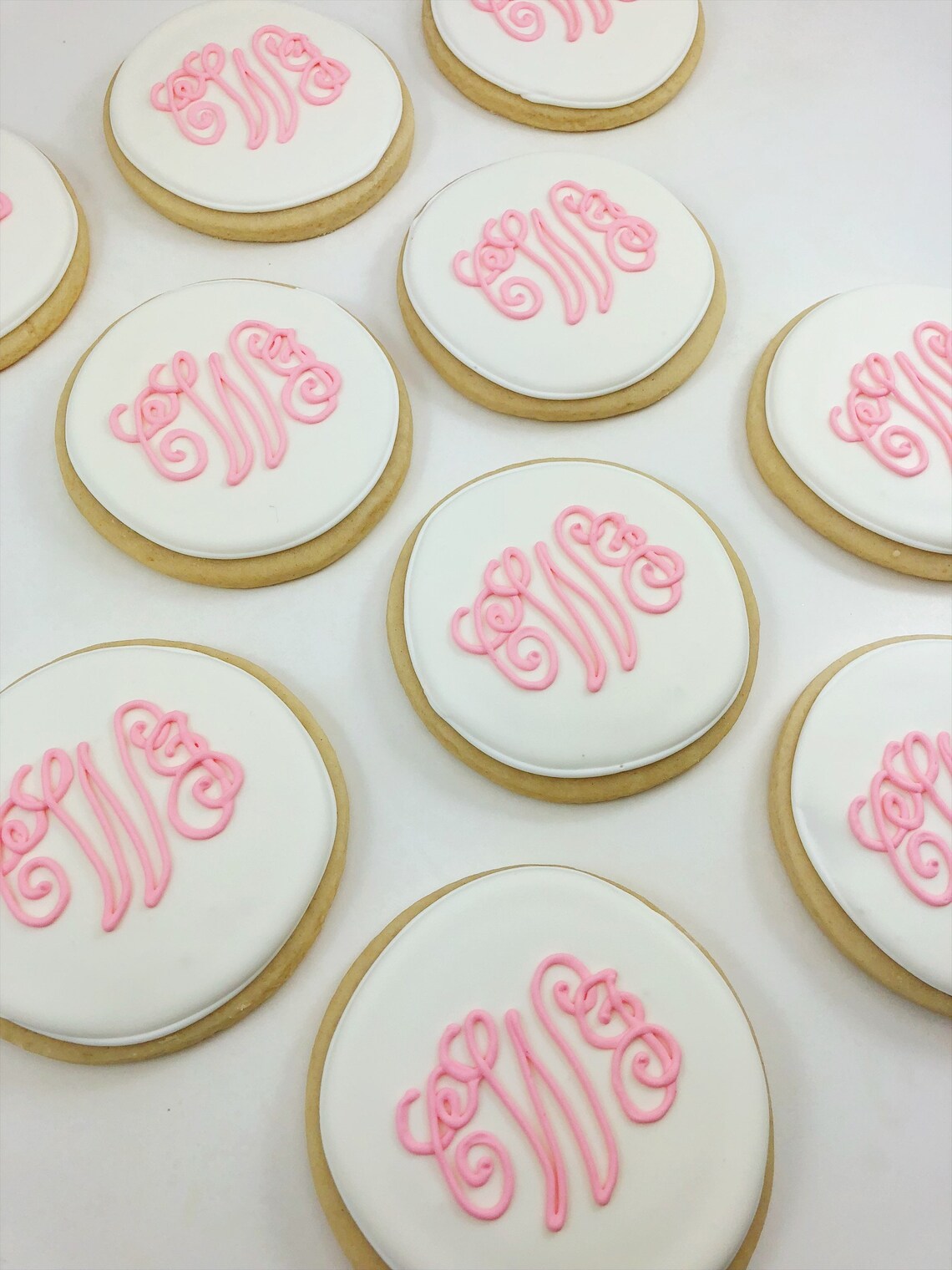 Monogram Sugar Cookies - Etsy
