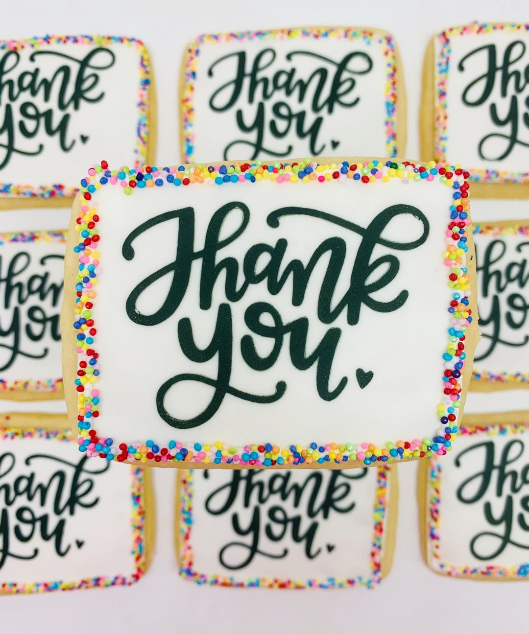 Thank You Cookies - 1 Dozen (12) Custom Sugar Cookies - Etsy