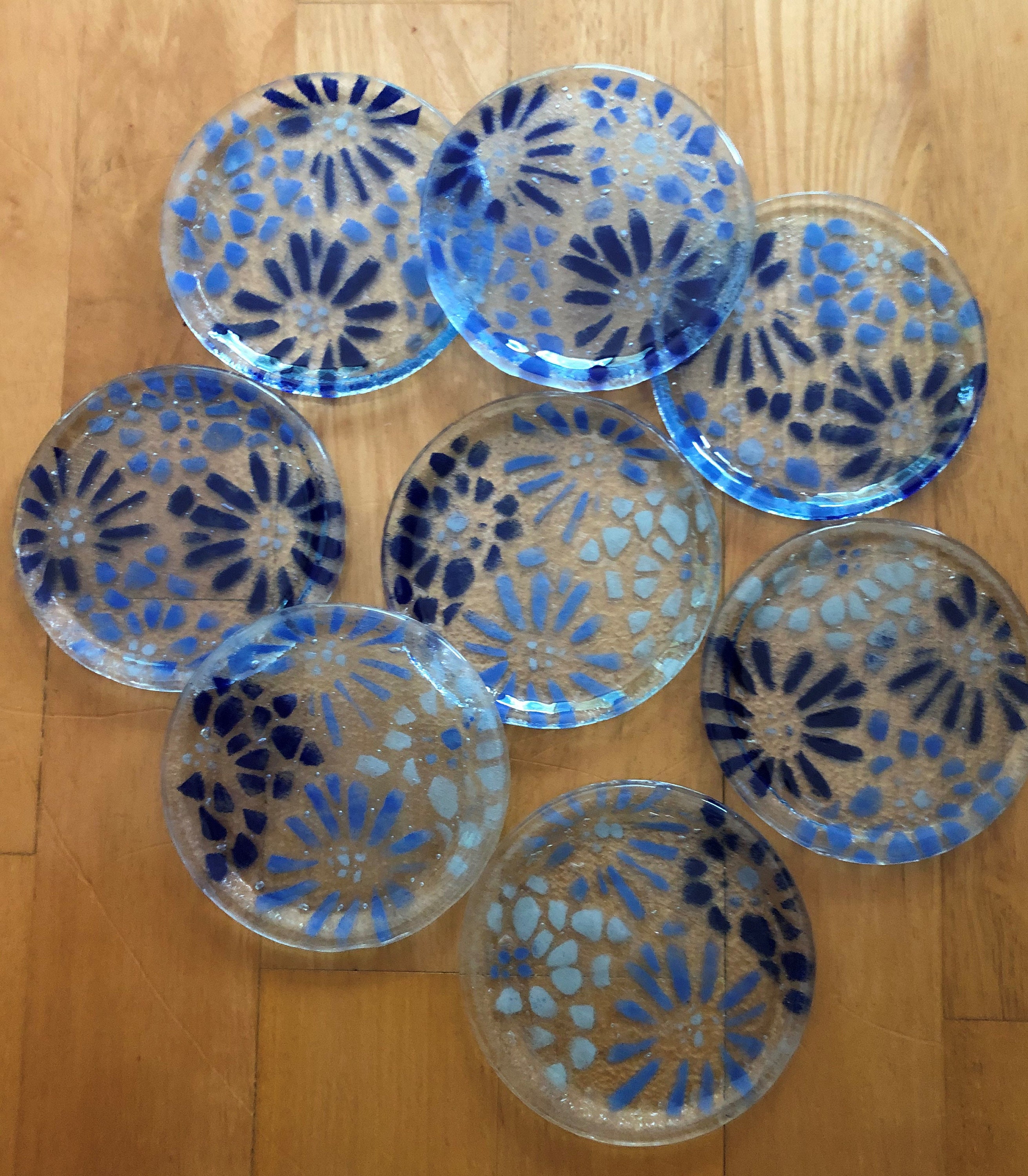 Midnight Garden Coasters, Set of Four - Etsy Polska