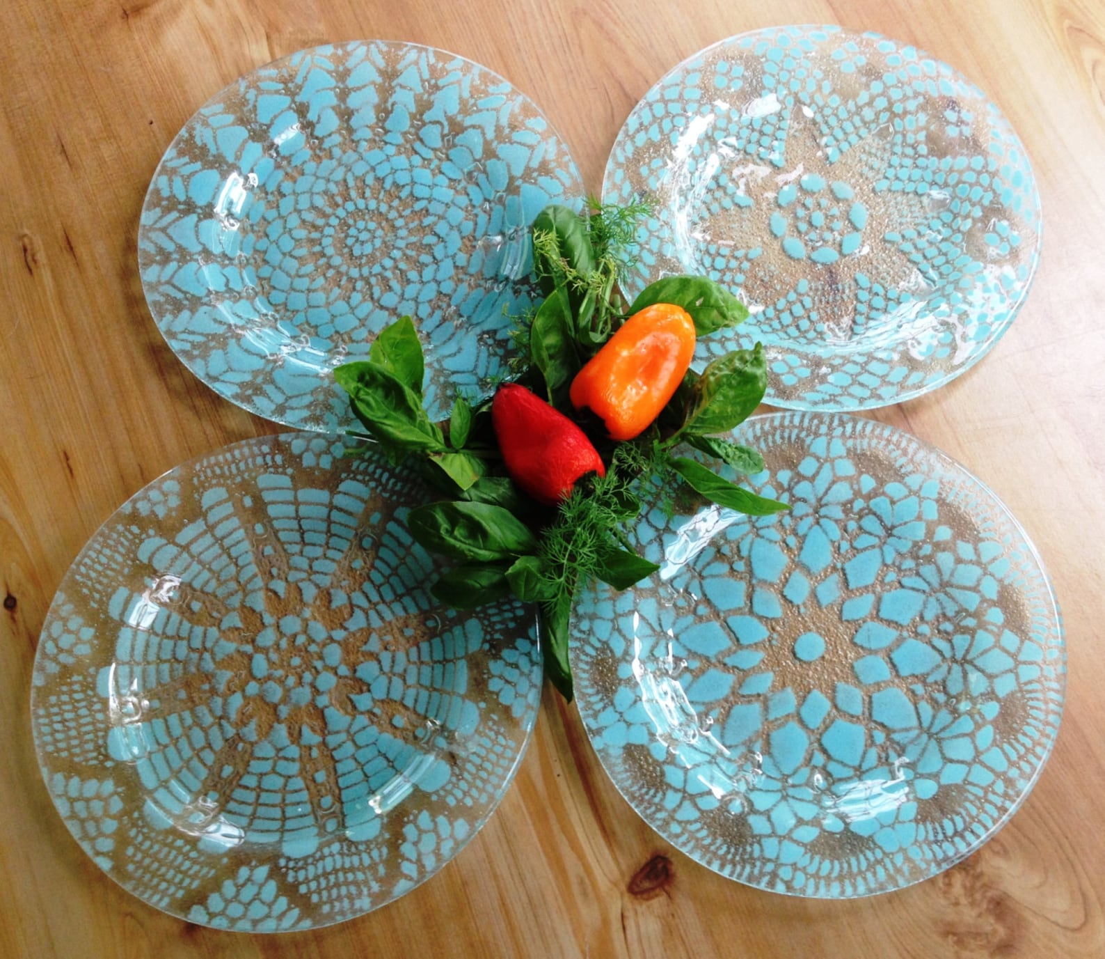 Sunny Sky Side Plate Set (4) - Etsy
