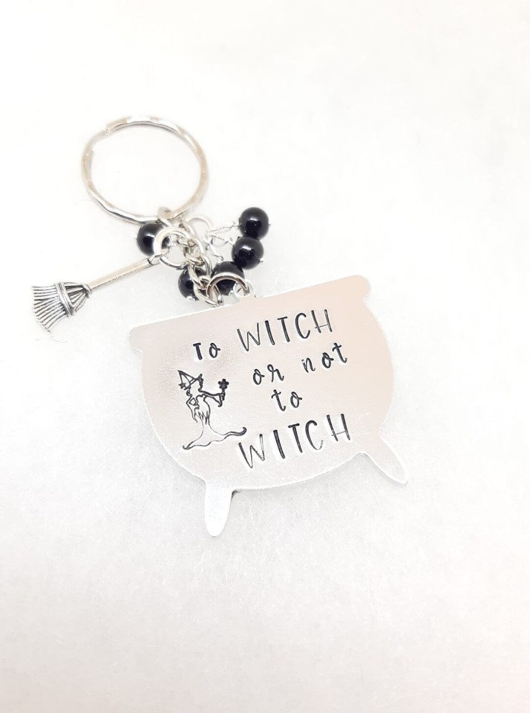 WITCH KEYRING CAULDRON Witches Broom Spells Pagan Keyring Fun - Etsy
