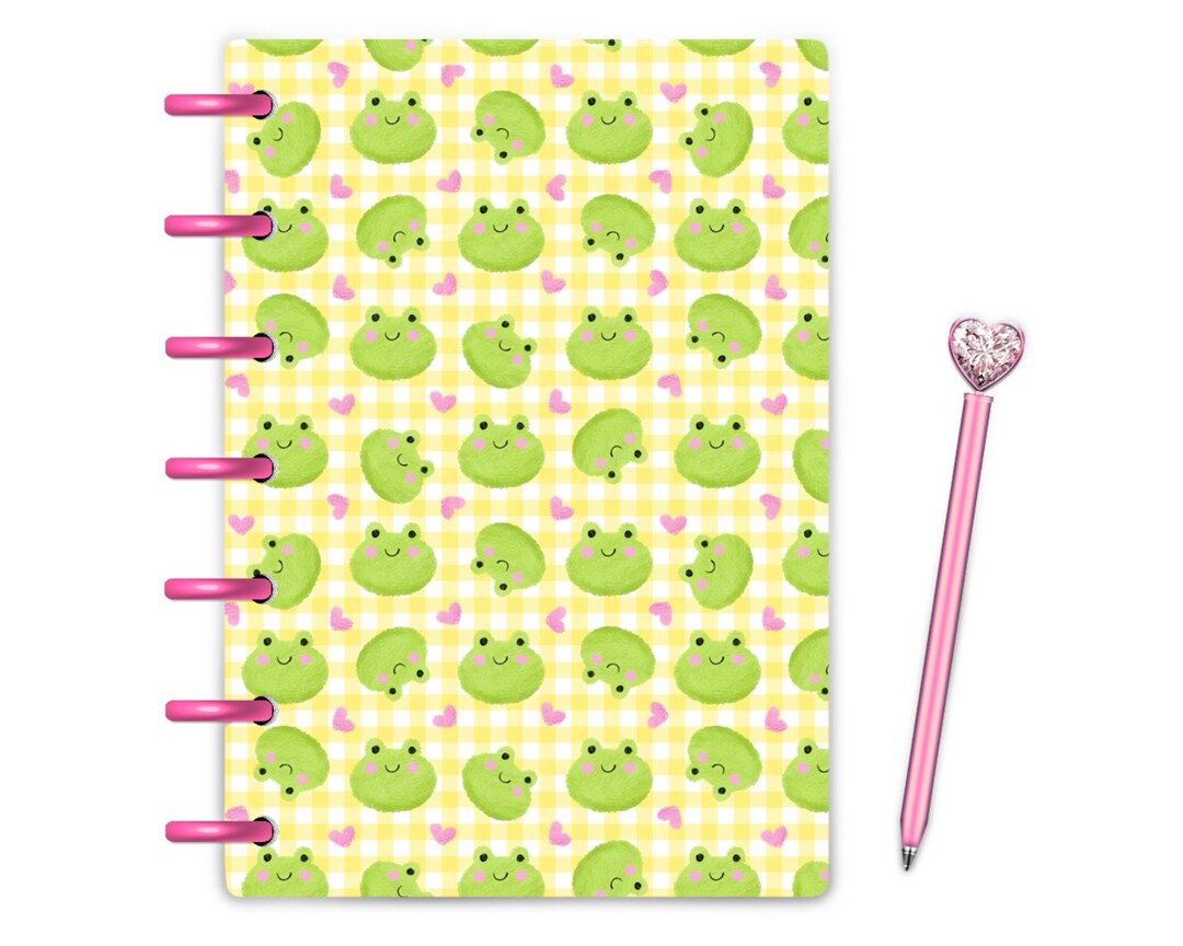 Kawaii Cutie Frog | Laminated Discbound Planner Cover | Fits Happy ...