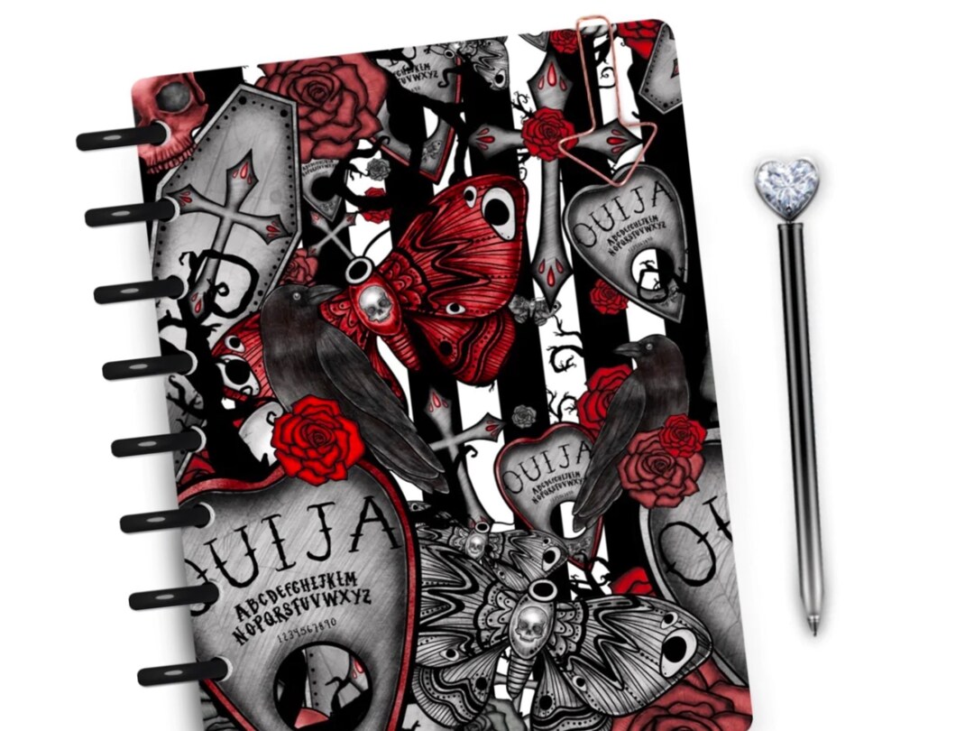 Buy Death Moth Poe Inspired Vampire Goth Laminated Planner Cover Snap ...