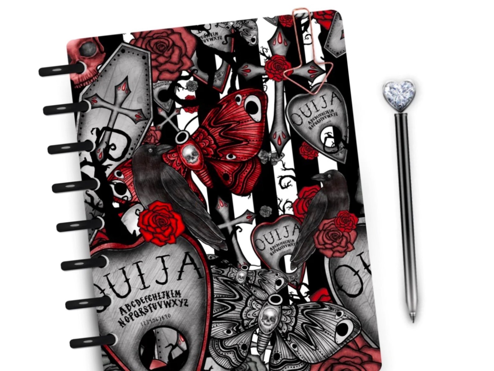 Death Moth Poe Inspired Vampire Goth Laminated Planner Cover Snap-on ...