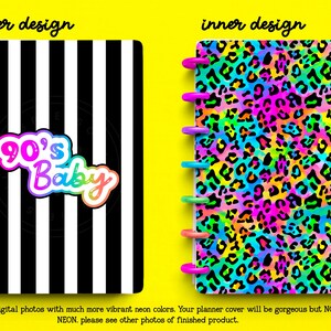 90s Baby Leopard Laminated Planner Cover Snap-on Cover for Discbound ...