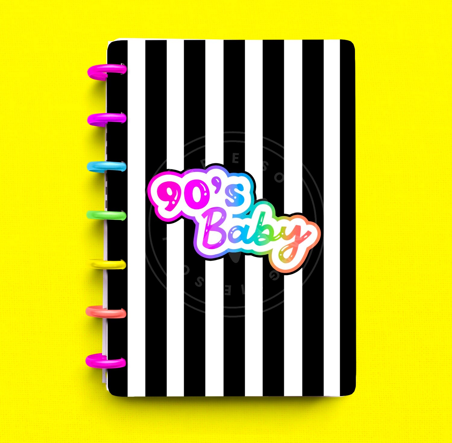 90s Baby Leopard Laminated Planner Cover Snap-on Cover for Discbound ...
