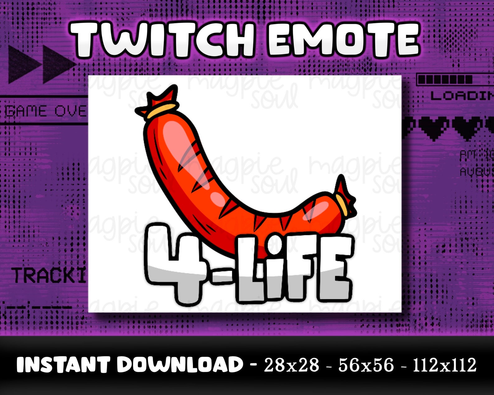 Sausage 4 Life Twitch Emote Twitch Emote Discord Emote - Etsy