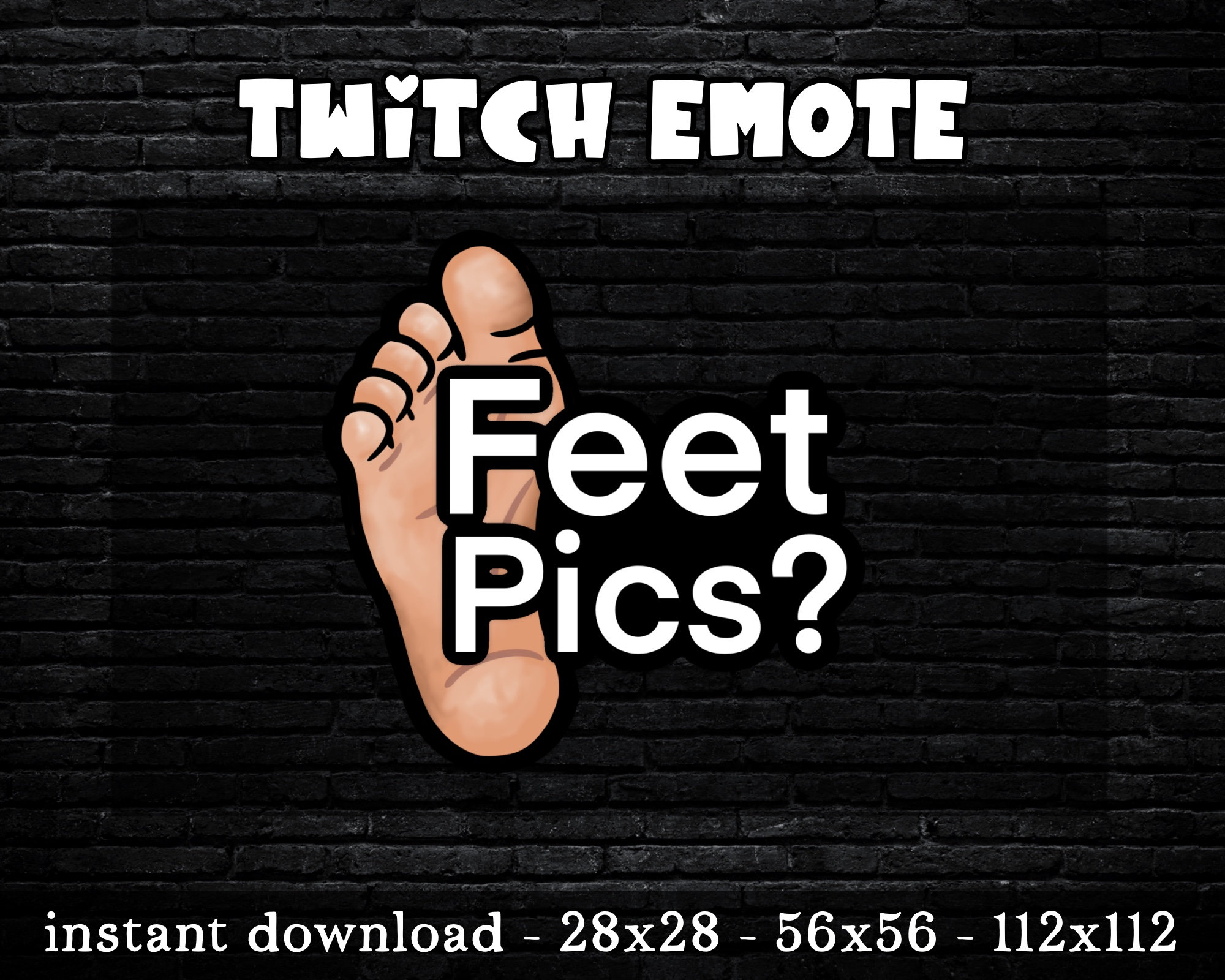 Feet Twitch Emote Funny Twitch Emote Discord Emote - Etsy UK