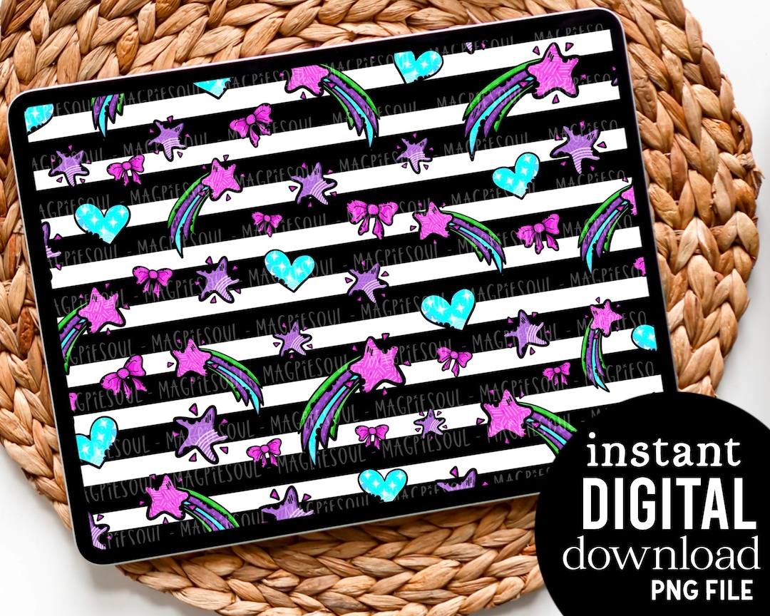 Shooting Star Galaxy Spaced Out Digital Paper Instant - Etsy