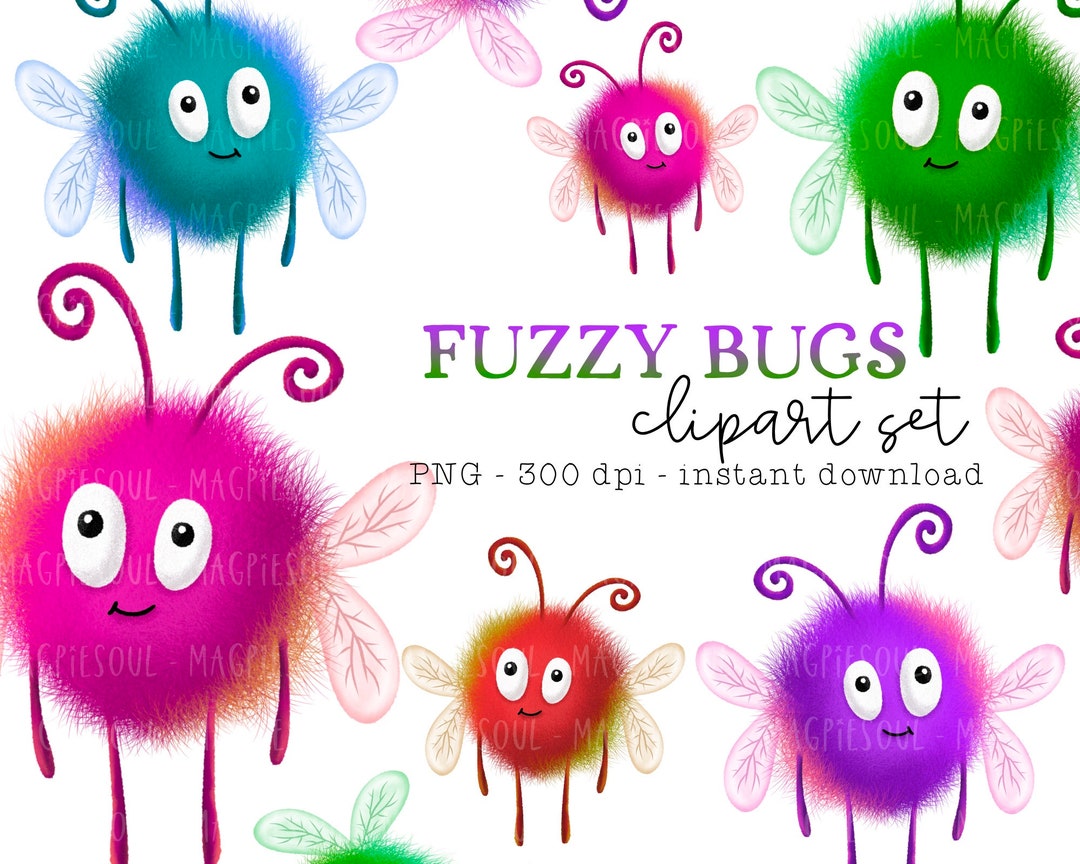 Fuzzy Bug Cute Summer Colorful Teacher Classroom Fly Buzzy Insect ...